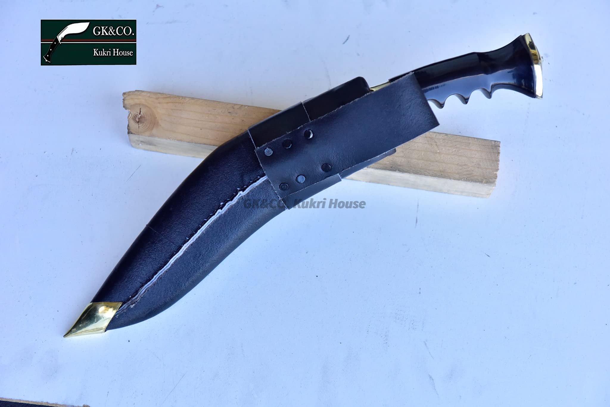 GK&CO. Kukri House Genuine Kukri Knife - 11 Inch Blade World War II Gripper Horn Handle Kukri/Khukuri - Handmade in Nepal