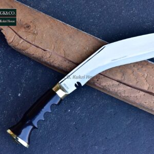 GK&CO. Kukri House Genuine Kukri Knife - 11 Inch Blade World War II Gripper Horn Handle Kukri/Khukuri - Handmade in Nepal