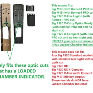 Ade Advanced Optics RD3-006 Green Dot Sight + Optic Mounting Plate for Sig Sauer P320 M17 / M18 Pistol