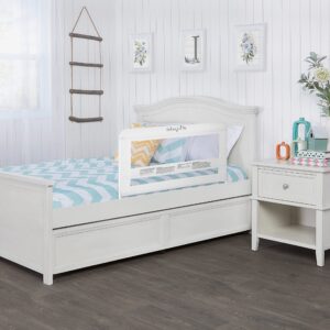 Dream On Me Lilibet Mesh Safety Bed Rail in White for Twin, Full and Queen Size Bed, Bed Rail for Toddler