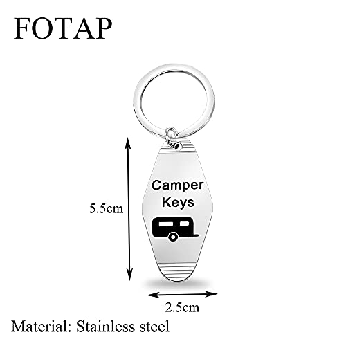 FOTAP Camper Gift Camper Keys Keychain Camping Lover Gift RV Camping Gift Camp Love gift Camper Travel Gift Camper Gift Camping Gift (Camper Keys)