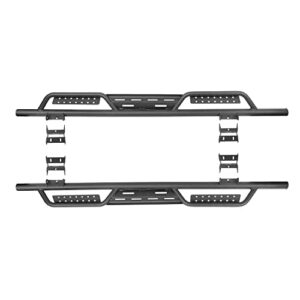 V8 GOD F150 Side Step Running Board Nerf Rails Rock Slider Bar Texture Steel Compatible with Ford F-150 2009-2014 SuperCrew