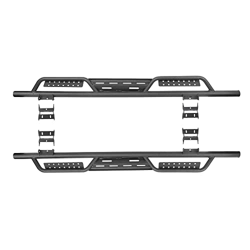 V8 GOD F150 Side Step Running Board Nerf Rails Rock Slider Bar Texture Steel Compatible with Ford F-150 2009-2014 SuperCrew