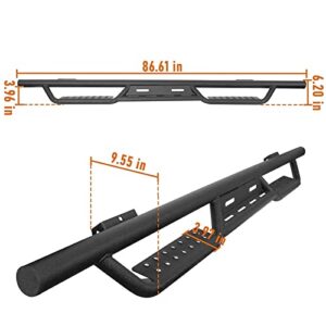 V8 GOD F150 Side Step Running Board Nerf Rails Rock Slider Bar Texture Steel Compatible with Ford F-150 2009-2014 SuperCrew