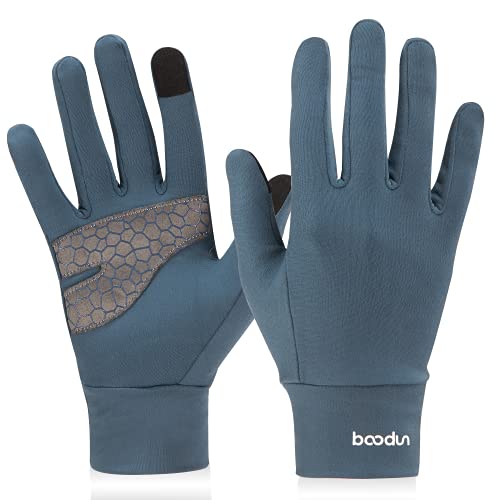 Arcweg Running Gloves Winter Thermal Anti-Slip Touchscreen Gloves Windproof Fleece Lining Gloves Men Women for Sports Walking Cycling Driving Riding Bike Blue S/M