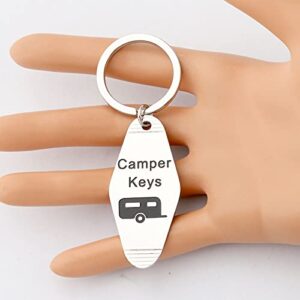 FOTAP Camper Gift Camper Keys Keychain Camping Lover Gift RV Camping Gift Camp Love gift Camper Travel Gift Camper Gift Camping Gift (Camper Keys)