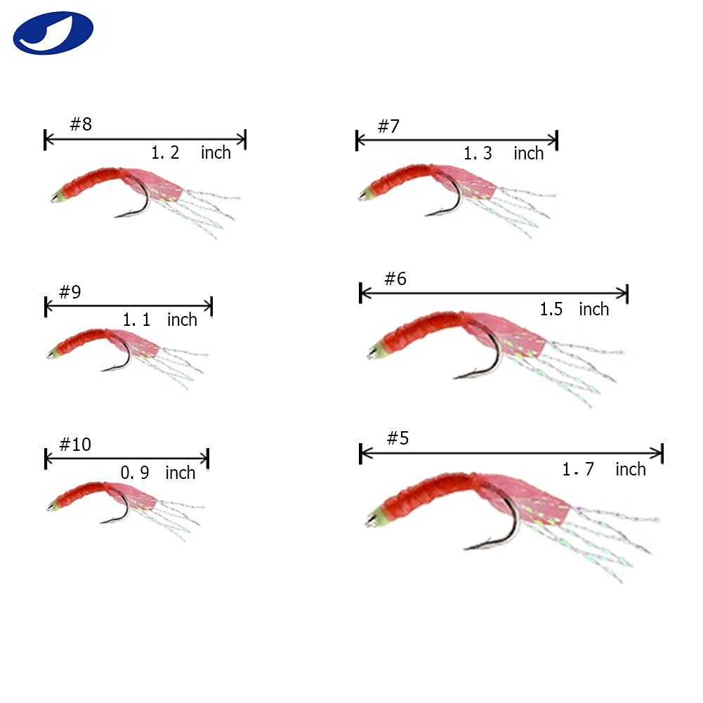 OCEAN CAT 6 Hooks/Set Fishing Rigs Red Rubber Rainbow Silk Fishing lure with Carbon Steel String Hooks Glow Beads Fishing Baits Tackle for Saltwater Freshwater Fishing (#10, 10 Packs)