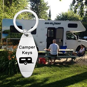 FOTAP Camper Gift Camper Keys Keychain Camping Lover Gift RV Camping Gift Camp Love gift Camper Travel Gift Camper Gift Camping Gift (Camper Keys)