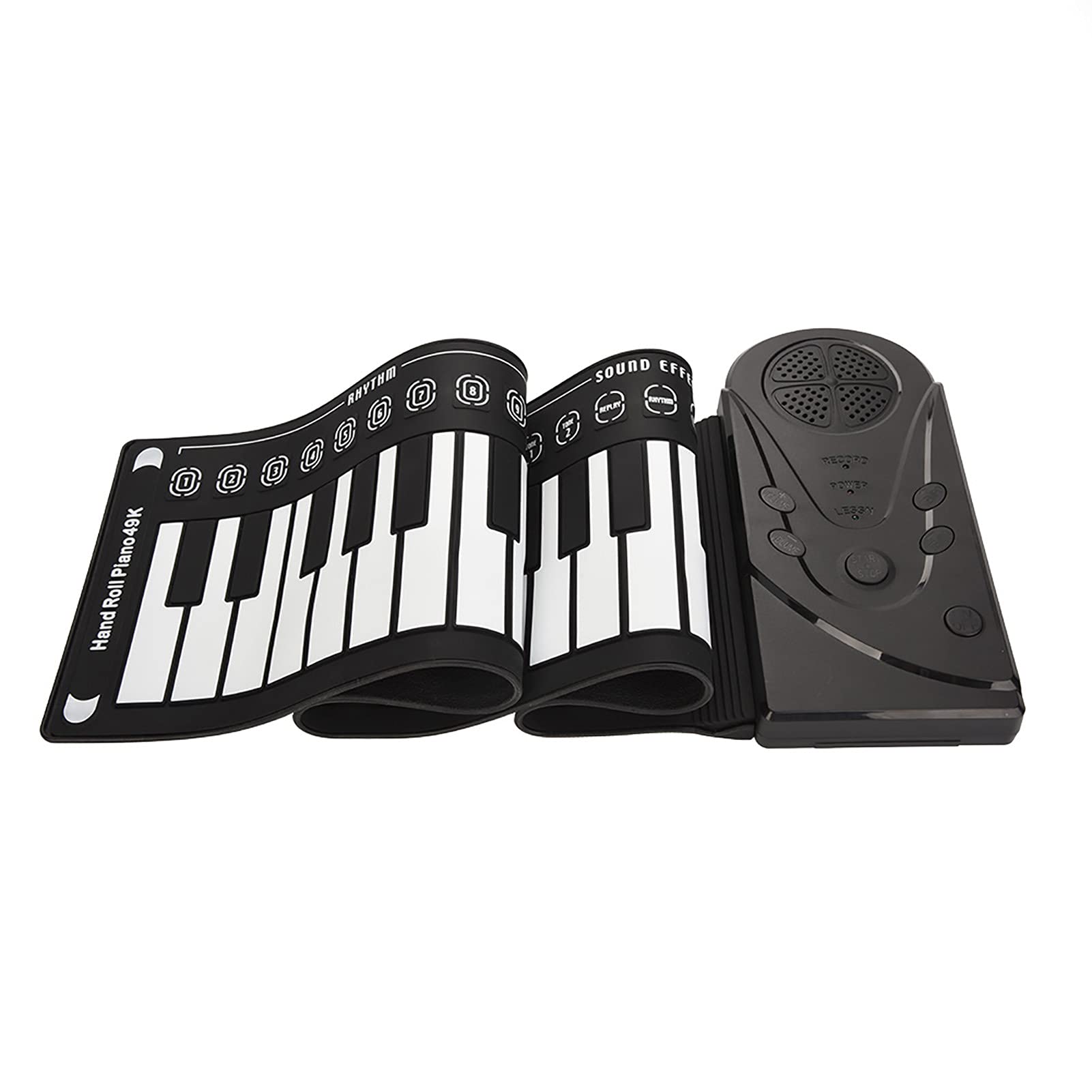 49 Keys Roll Up Piano Upgraded Portable Electronic Keyboard Hand Rolling Up Piano Plastic and Silicone Piano for Adult Flexible & Foldable