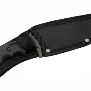 Szco Supplies 8.5” Black Finished Full tang Fixed Blade Saw Back Tracker Survivor Knife With Sheath