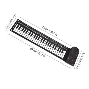 49 Keys Roll Up Piano Upgraded Portable Electronic Keyboard Hand Rolling Up Piano Plastic and Silicone Piano for Adult Flexible & Foldable