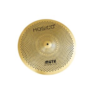 Low Volume Cymbal Pack Golden Mute Cymbal 14"Hi-hat+16"Crash+18'Crash+20"Ride Quiet Drum Cymbal Pack for Practice