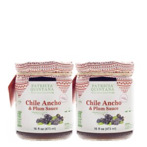 patricia quintana chile ancho & plum marinade - ideal for burritos, pulled pork & grilled veggies (16 oz, 2-pack)