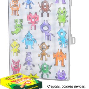 UniKeep Game Case for Nintendo Switch Cartridges - Holds 60 Games - Color Your Own Bit Monsters