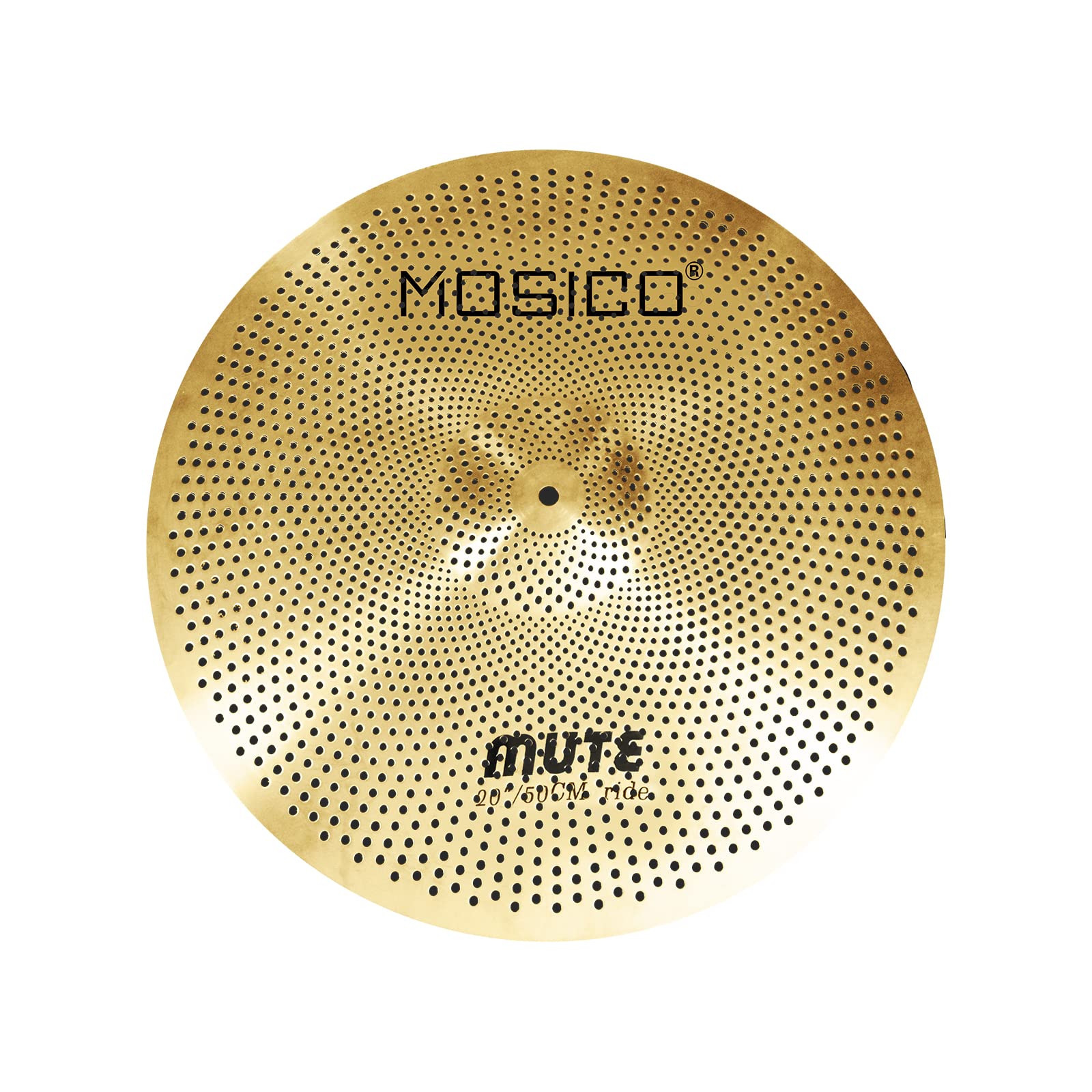 Low Volume Cymbal Pack Golden Mute Cymbal 14"Hi-hat+16"Crash+18'Crash+20"Ride Quiet Drum Cymbal Pack for Practice