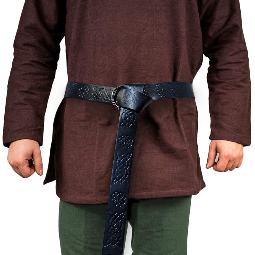 JAOYU Medieval Belts for Men Viking Belt Renaissance Belts for Women Leather Knight Belt Cosplay Costume Accessories