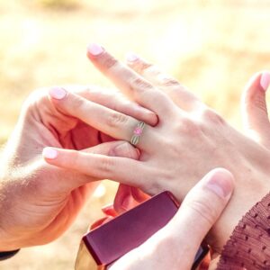 1.25 Carat Round cut Custom Engraving accent Pink faux Diamond Engagement Everlasting Ring 14k yellow White Gold 9