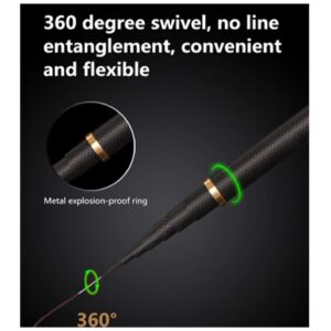 Carbon Fiber Telescopic Power Hand Pole Fishing Rod 2.7M-10M Travel Ultra Light Carp Fishing Rod Feeder DaJiKan (Color : Black, Length : 4.5m)