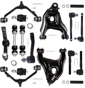 amfull new 16-pc 2wd front lower upper control arm w/ball joints idler arm pitman arm tie rod ends sway bar links fit 1997-2003 for ford for f-150 for f-250 expedition for lincoln navigator blackwood