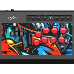 PXN-X8 Arcade Fight Stick Mechanical direction button controller with TURBO Macro Functions Plug and play Arcade Fighting For PC, PS3, PS4, Xbox One Xbox Series X/S Android TV Box, N-Switch