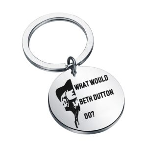 tv show inspired keychain wwbdo gift tv show fans gift tv series lover gift (w w beth dutton do)