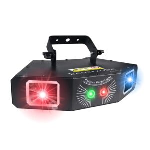 pattern party light, four beam effect,scan pattern lights, party lights by dmx control, stage lights for festive - home dance party disco bar club light projecter