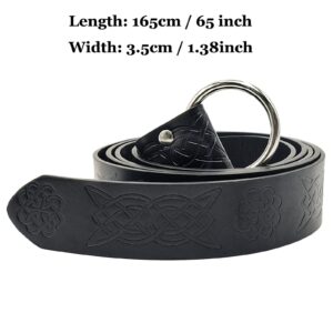 JAOYU Medieval Belts for Men Viking Belt Renaissance Belts for Women Leather Knight Belt Cosplay Costume Accessories