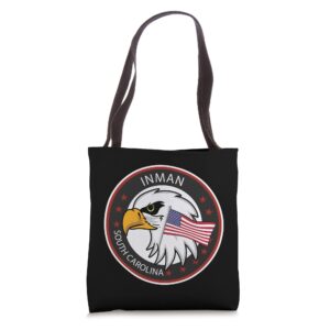 inman sc south carolina tote bag