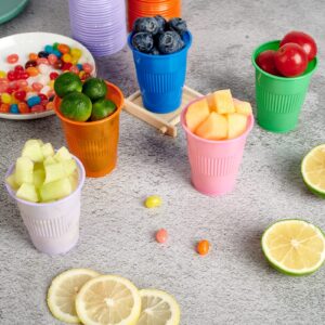 Lilymicky 500 Pack 5 oz Plastic Cups, Disposable Drinking Cups, Bathroom Cups in Assorted Colors Can Be Used As Tasting Cups, Party Tumblers, Jelly Party Shot Cups, and Dental Cups