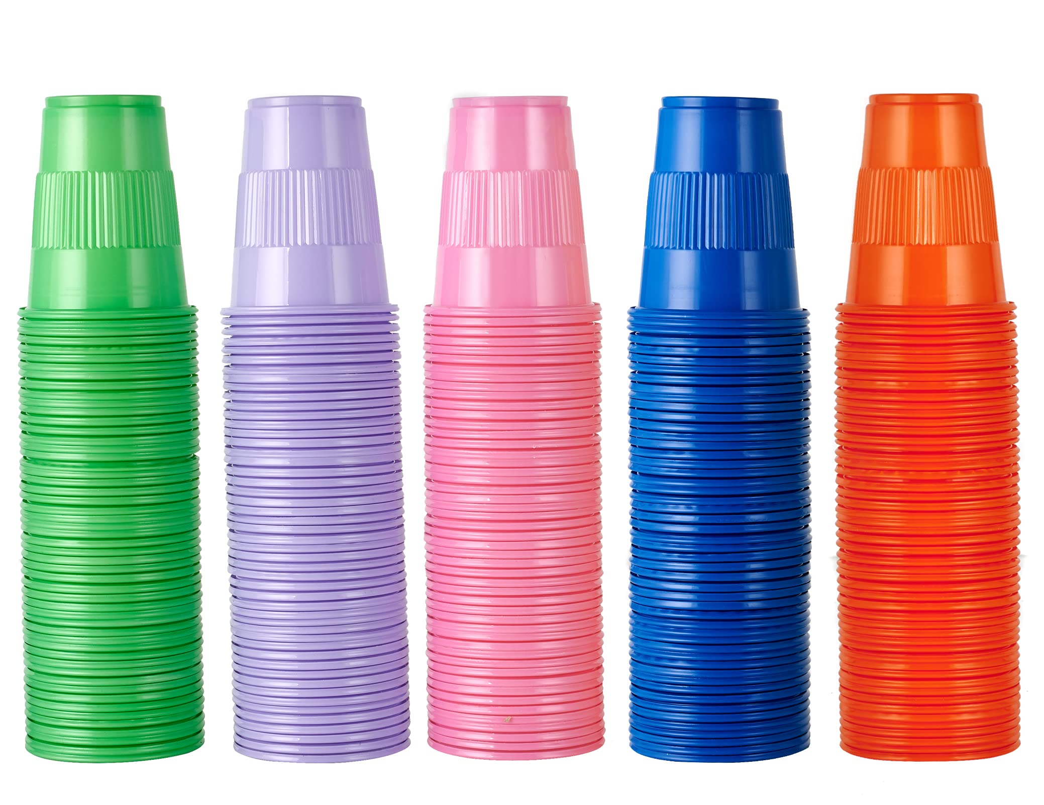 Lilymicky 500 Pack 5 oz Plastic Cups, Disposable Drinking Cups, Bathroom Cups in Assorted Colors Can Be Used As Tasting Cups, Party Tumblers, Jelly Party Shot Cups, and Dental Cups