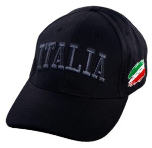 italia embroidered baseball cap - italy collection of italian pride products at psiloveitaly – colorful italian hat