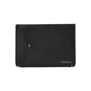 fossil men's joshua vegan cactus slim minimalist card case front pocket wallet, black, (model: ml4461001)