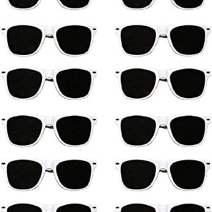 TheGag White Sunglasses Bulk- (Pack of 24) Wedding Bridal Party Favors Pack Universal Sizing Women-Men-Kids Exactly What You Are Looking For