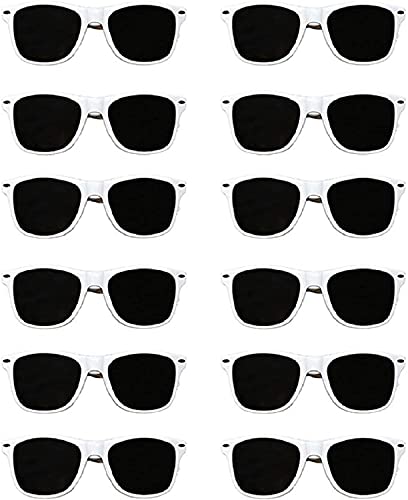 TheGag White Sunglasses Bulk- (Pack of 24) Wedding Bridal Party Favors Pack Universal Sizing Women-Men-Kids Exactly What You Are Looking For