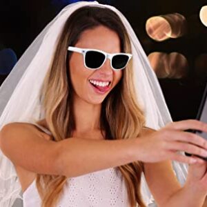 TheGag White Sunglasses Bulk- (Pack of 24) Wedding Bridal Party Favors Pack Universal Sizing Women-Men-Kids Exactly What You Are Looking For