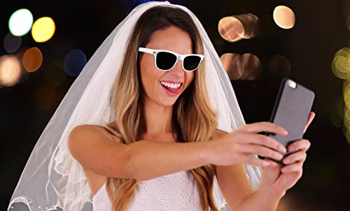 TheGag White Sunglasses Bulk- (Pack of 24) Wedding Bridal Party Favors Pack Universal Sizing Women-Men-Kids Exactly What You Are Looking For