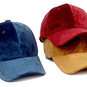 Women's Winter Fall Classic Style Velvet Baseball Cap 6 Panel Fashionable Adjustable Sports Hat for Women