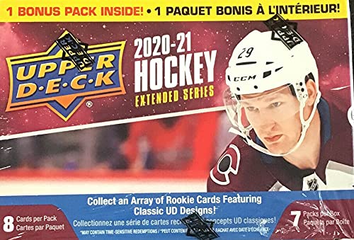 2020 2021 Upper Deck Hockey EXTENDED Series Factory Sealed Unopened Blaster Box of Packs Possible Young Guns Rookies and Jerseys