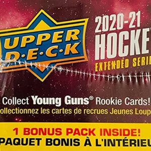 2020 2021 Upper Deck Hockey EXTENDED Series Factory Sealed Unopened Blaster Box of Packs Possible Young Guns Rookies and Jerseys