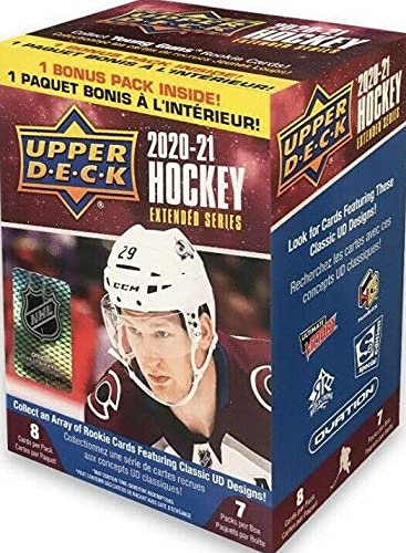 2020 2021 Upper Deck Hockey EXTENDED Series Factory Sealed Unopened Blaster Box of Packs Possible Young Guns Rookies and Jerseys