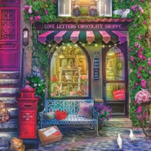 Ravensburger 17136 Love Letters Chocolate Shop 1500 Piece Jigsaw Puzzle for Adults & Kids Age 12 Years Up, Multicolour