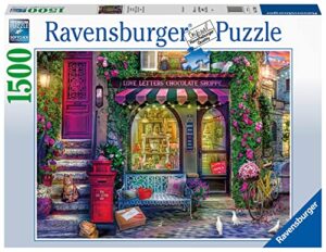 ravensburger 17136 love letters chocolate shop 1500 piece jigsaw puzzle for adults & kids age 12 years up, multicolour