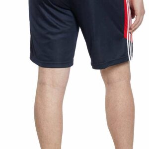 adidas Mens 3 Stripe Shorts with Zipper Pockets (Legend Ink/White, 2X-Large)