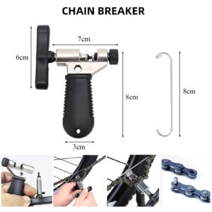 THYWD Bike Repair Tool 5 in 1 kit Set with Crank Puller Removal Tool Bicycle Cassette Freewheel Remover Bottom Bracket Remover Chain Breaker Cutter Black Tool Bag for Shimano Sram Campagnolo etc.