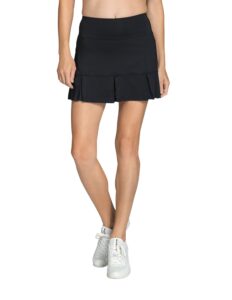 tail women's doral 14.5" pleated skort - onyx black - l