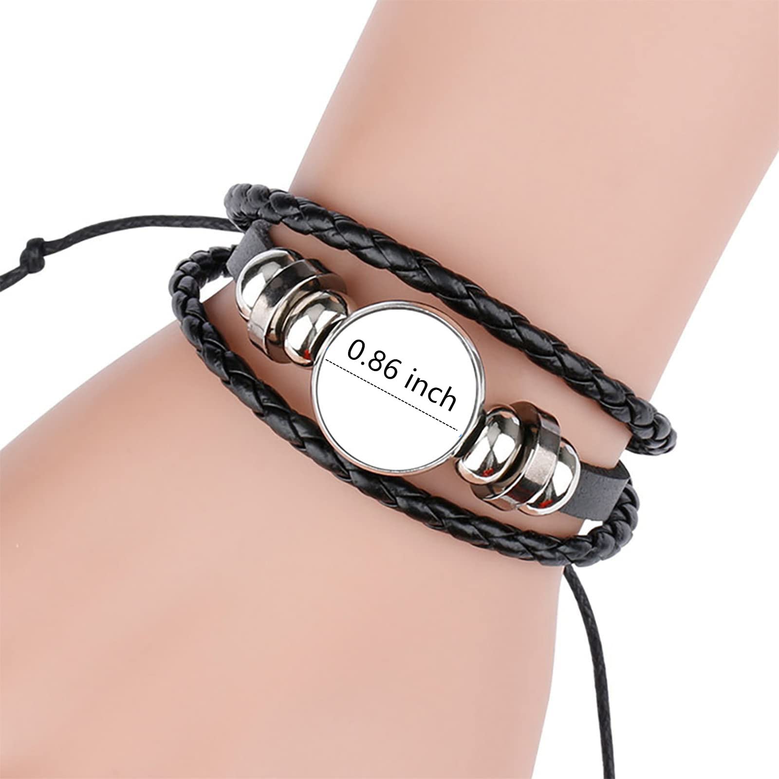 TV Movie Bracelet Charm, Horror Halloween Leather Bangle Gift for Women, Men