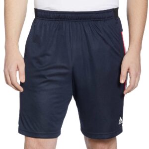 adidas Mens 3 Stripe Shorts with Zipper Pockets (Legend Ink/White, 2X-Large)