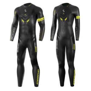 synergy triathlon thermal wetsuit 5/3mm - endorphin full sleeve smoothskin neoprene for open water swimming (men's, l1)