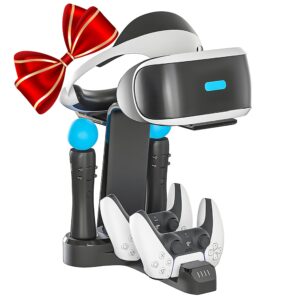 skywin vr charging stand - psvr charging stand to showcase, display, and charge your ps5 vr (ps5 controller)