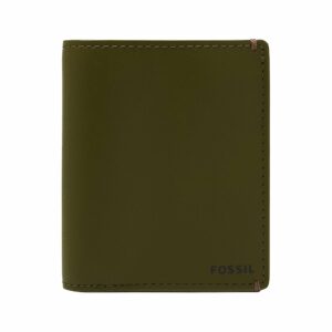 fossil men's joshua vegan cactus slim minimalist bifold front pocket wallet, green moss, (model: ml4462376)